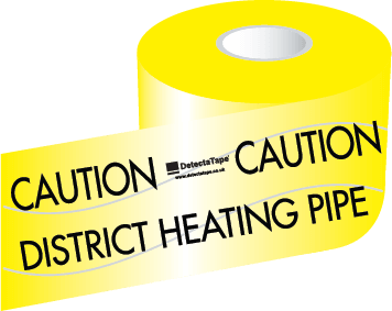 District Heating Pipes Detectable Tape | Underground Warning Tape