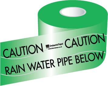 Rain Water Pipe Below - Detectable Underground warning Tape ...