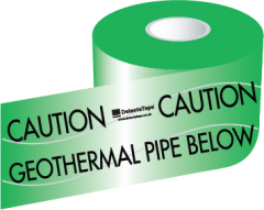 Geothermal Pipe Detectable Tape | Underground Warning Tape