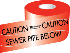 CAUTION Sewer Pipe Warning Tape - Underground warning tape by Custom ...